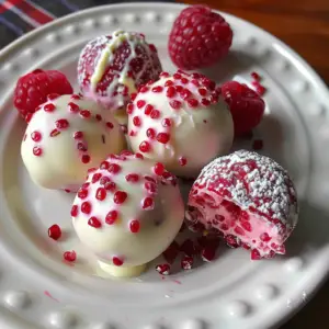 Raspberry Cheesecake Truffles